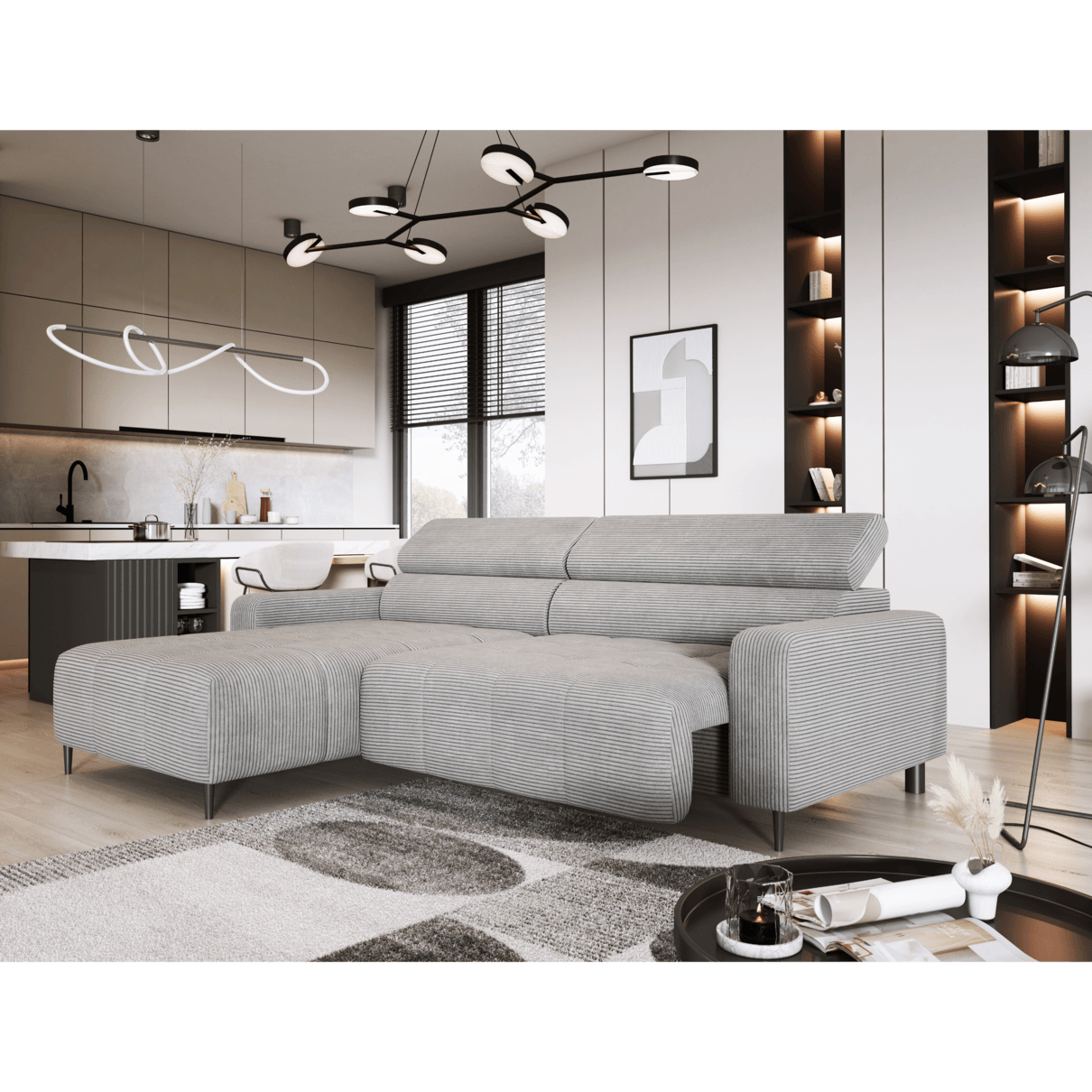 Sedací souprava FONSO S levá, šedá | Sconto
