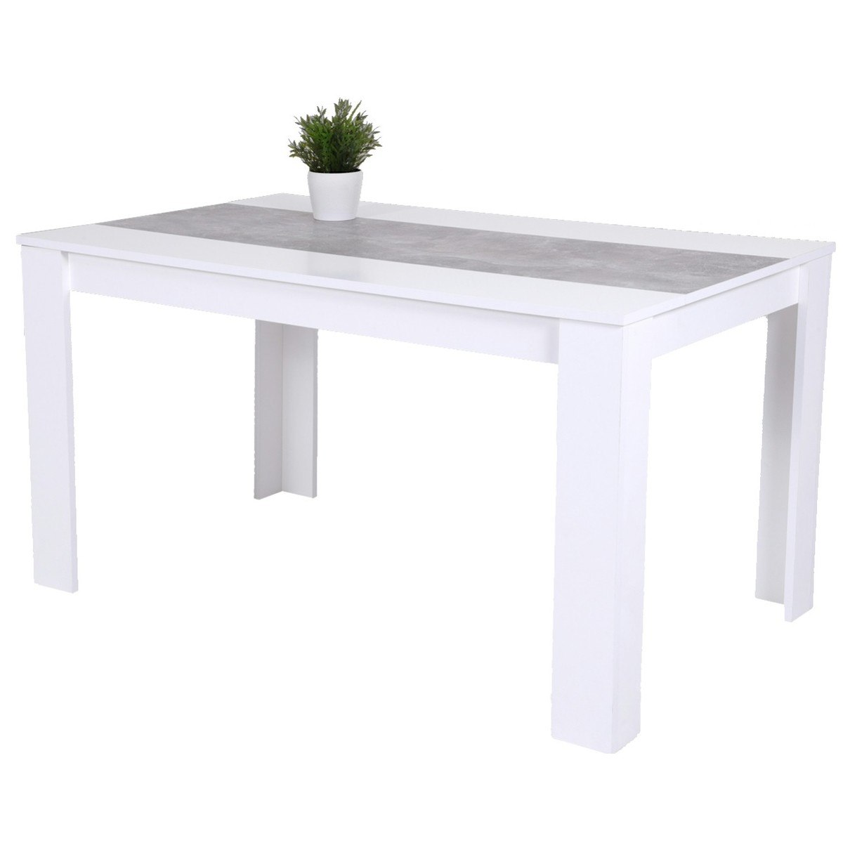 Jídelní stůl LILO bílá/beton | Sconto