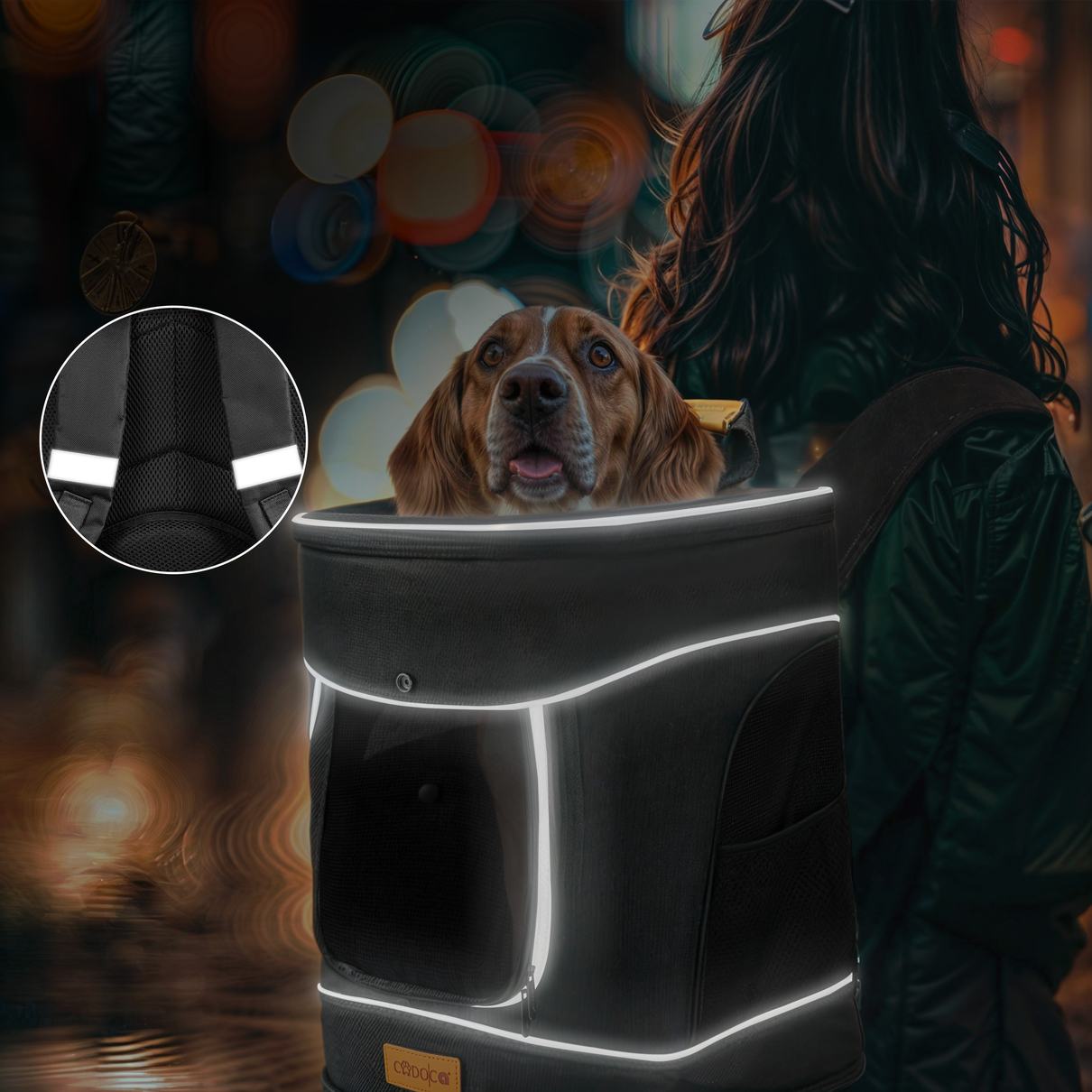 Batoh pro zvířata MEOW 1 černá | Sconto