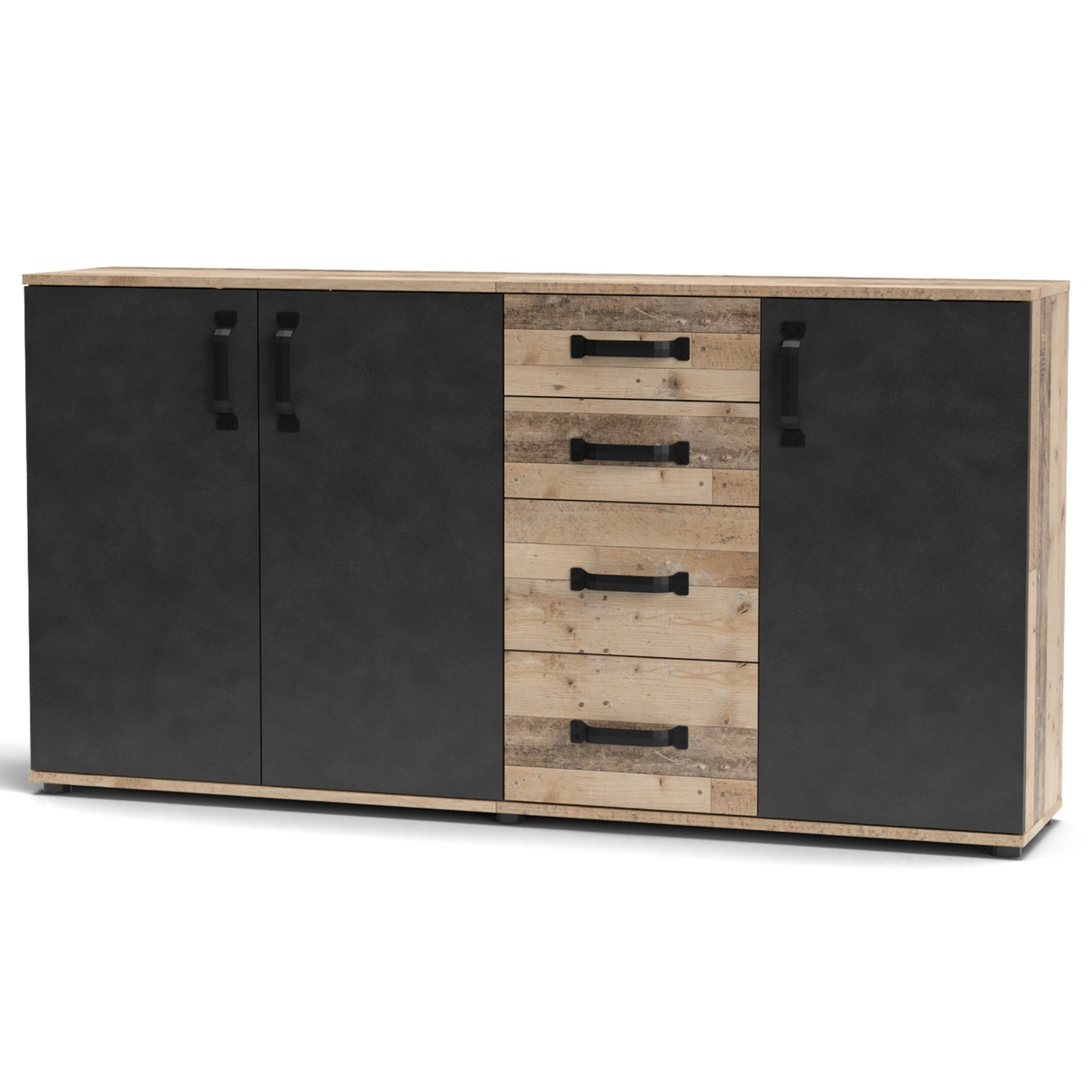Komoda MOSSO MO5 dub craft/bílá | Sconto